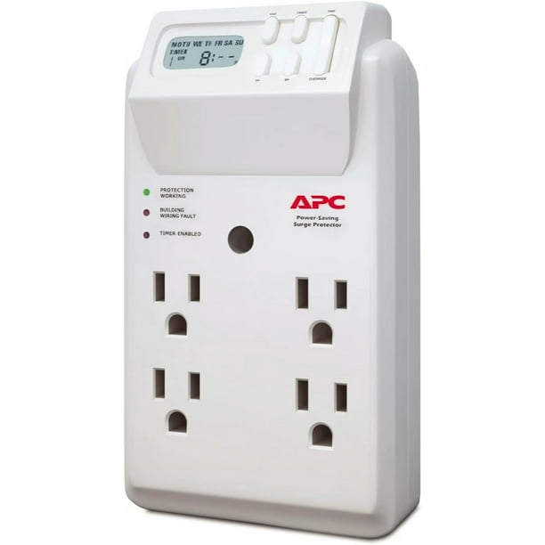 APC Wall Outlet Multi Plug Extender, P4GC, (4) AC Multi Plug Outlet ...