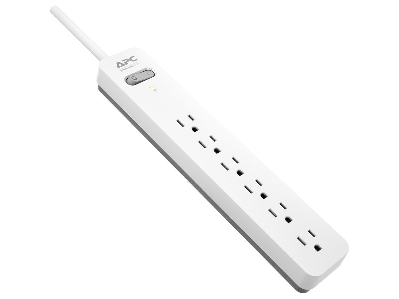 APC by Schneider Electric SurgeArrest 6 Outlet Surge Protector with 6 ...