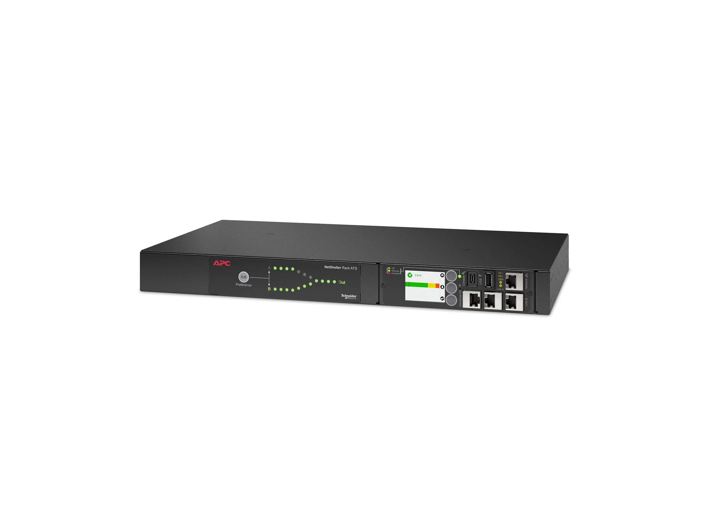 APC NetShelter - Automatic transfer switch (rack-mountable) - AC 208 V ...
