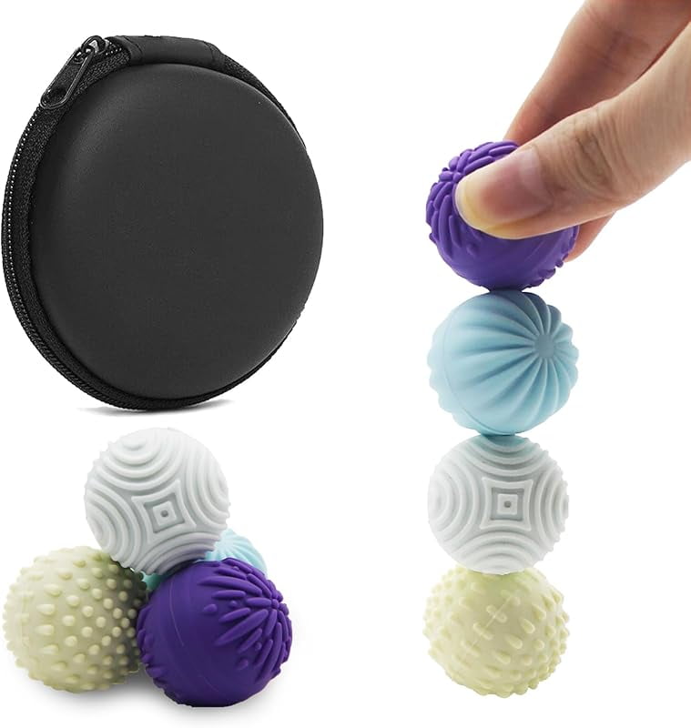 APCGSM Magnetic Balls Fidget Toy Magnet 4 Pack Large Texture Silicone ...