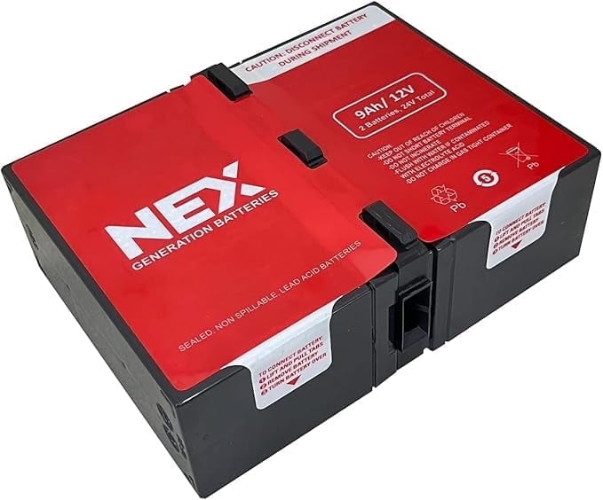 APCRBC124-NEX, UPS Battery Replacement Cartridge #124, Compatible with ...