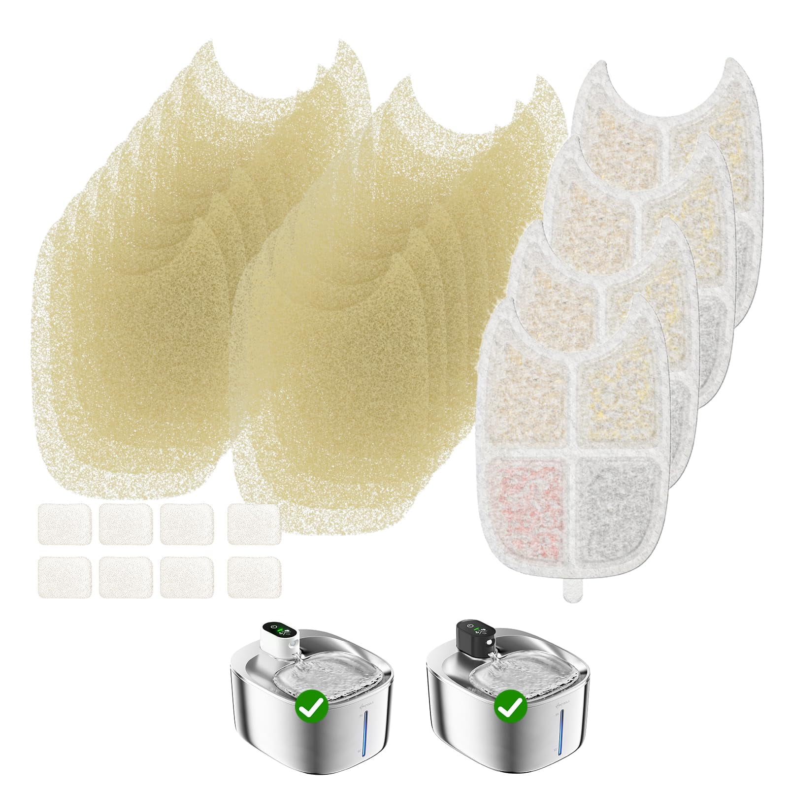 APD APETDOLA Wireless Cat TMA2 Water Fountain Filter, 8 Filters with 32 ...