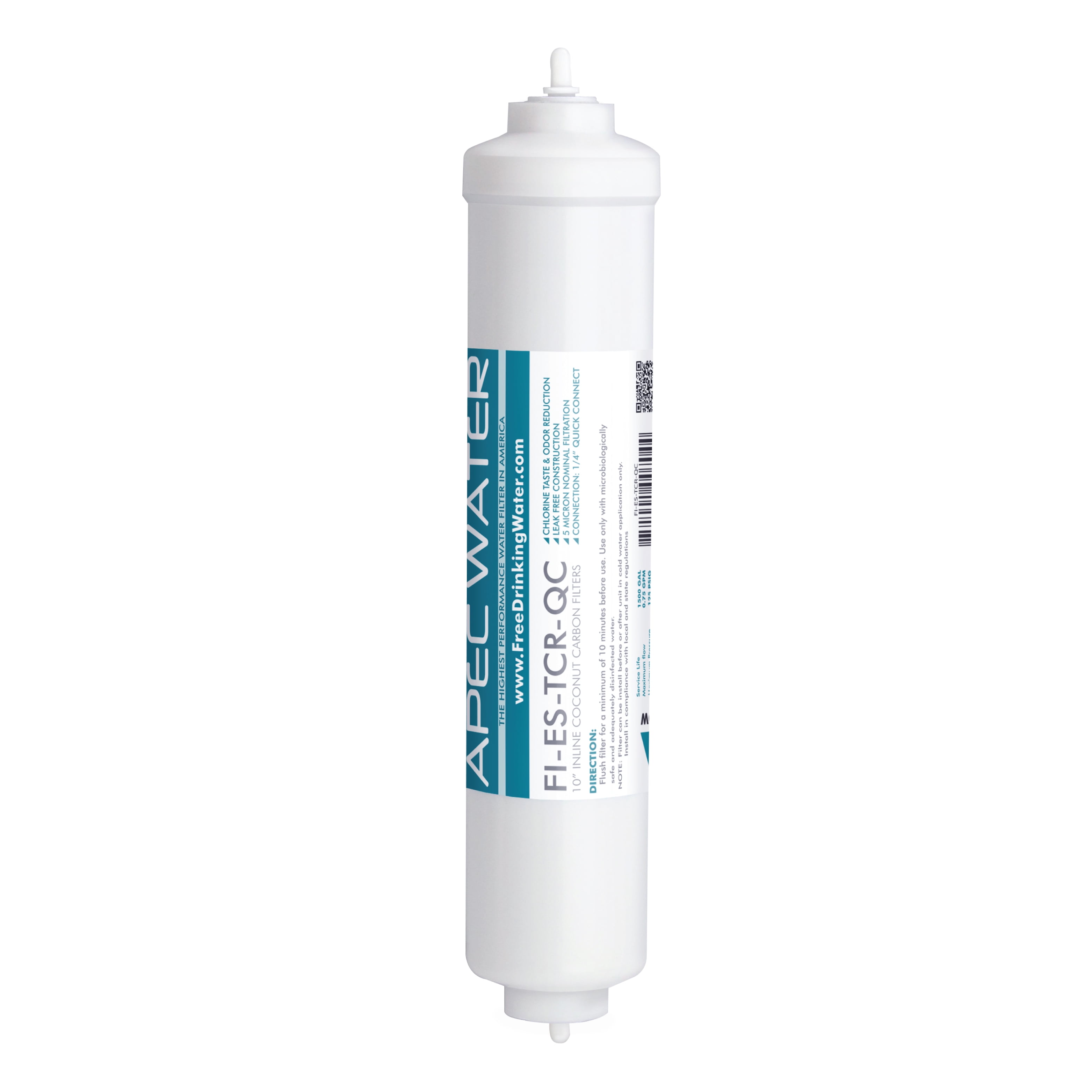 APEC FI-ES-TCR-QC 10" High Capacity Inline Carbon Filter with 1/4 ...