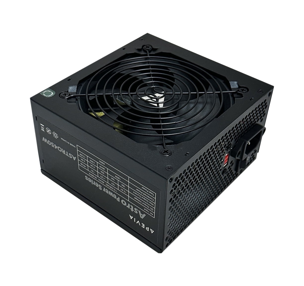 APEVIA ASTRO450W Astro 450W ATX Power Supply with Auto-Thermally ...