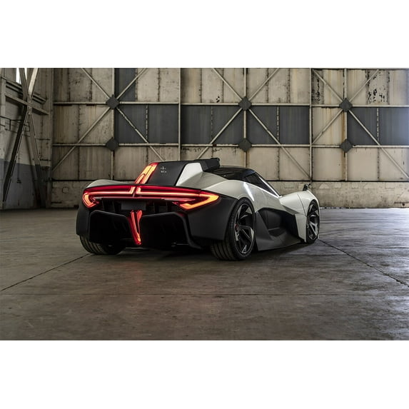 APEX AP-0 Concept Black Car Back Side View Decor Wall - 12x18 Inch ...