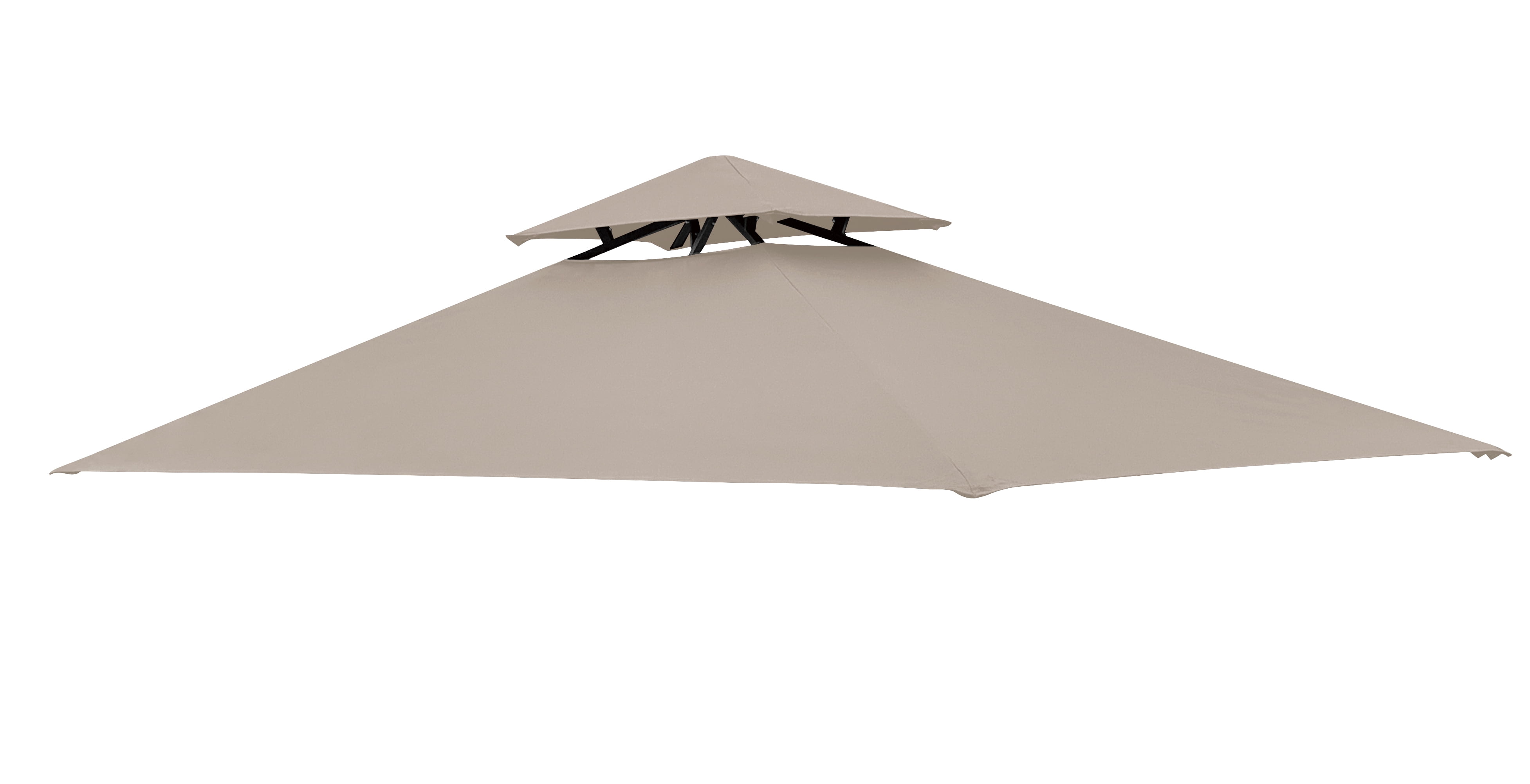APEX GARDEN Canopy Top for BBQ Grill Gazebo #L-GG001PST-F 8'x5' Brown ...