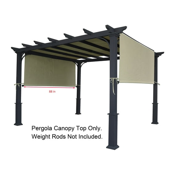 APEX GARDEN 8' x 10' Replacement Pergola Canopy Top, UV-Protected ...