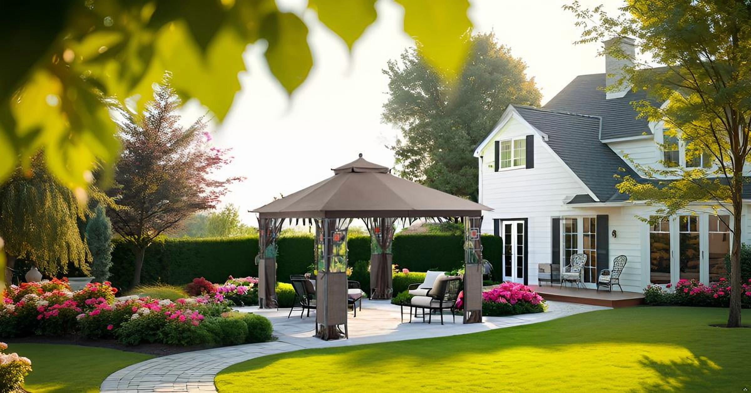 APEX GARDEN RosaBella 10' x 12' Gazebo with Mosquito Net - Walmart.com