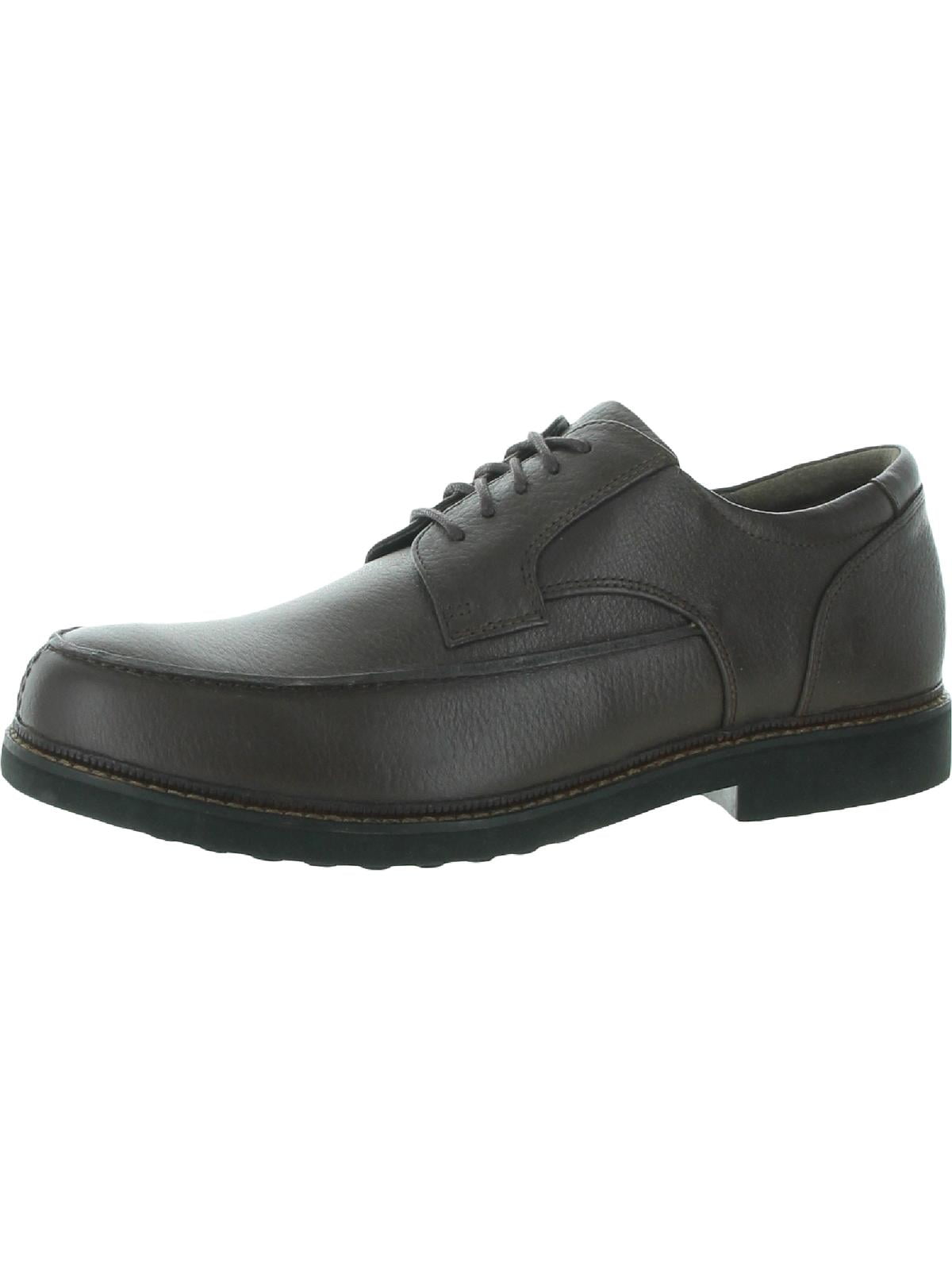 Apex Mens Brown Moc Toe Leather Lace Up Oxfords Black 9 Medium (D ...