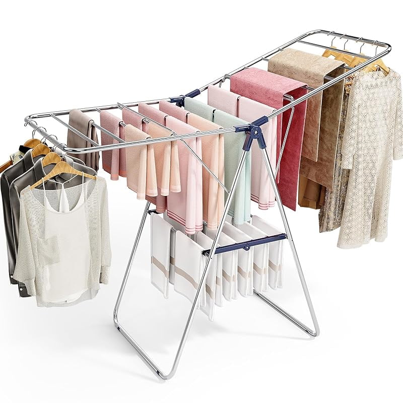 APEXCHASER Clothes Drying Rack, Stainless Steel Drying Rack Clothing ...