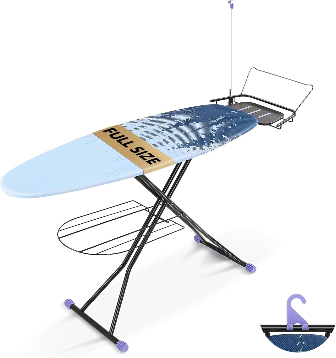 APEXCHASER Ironing Board with Iron Rest, 2 Heat Resistant Covers and ...