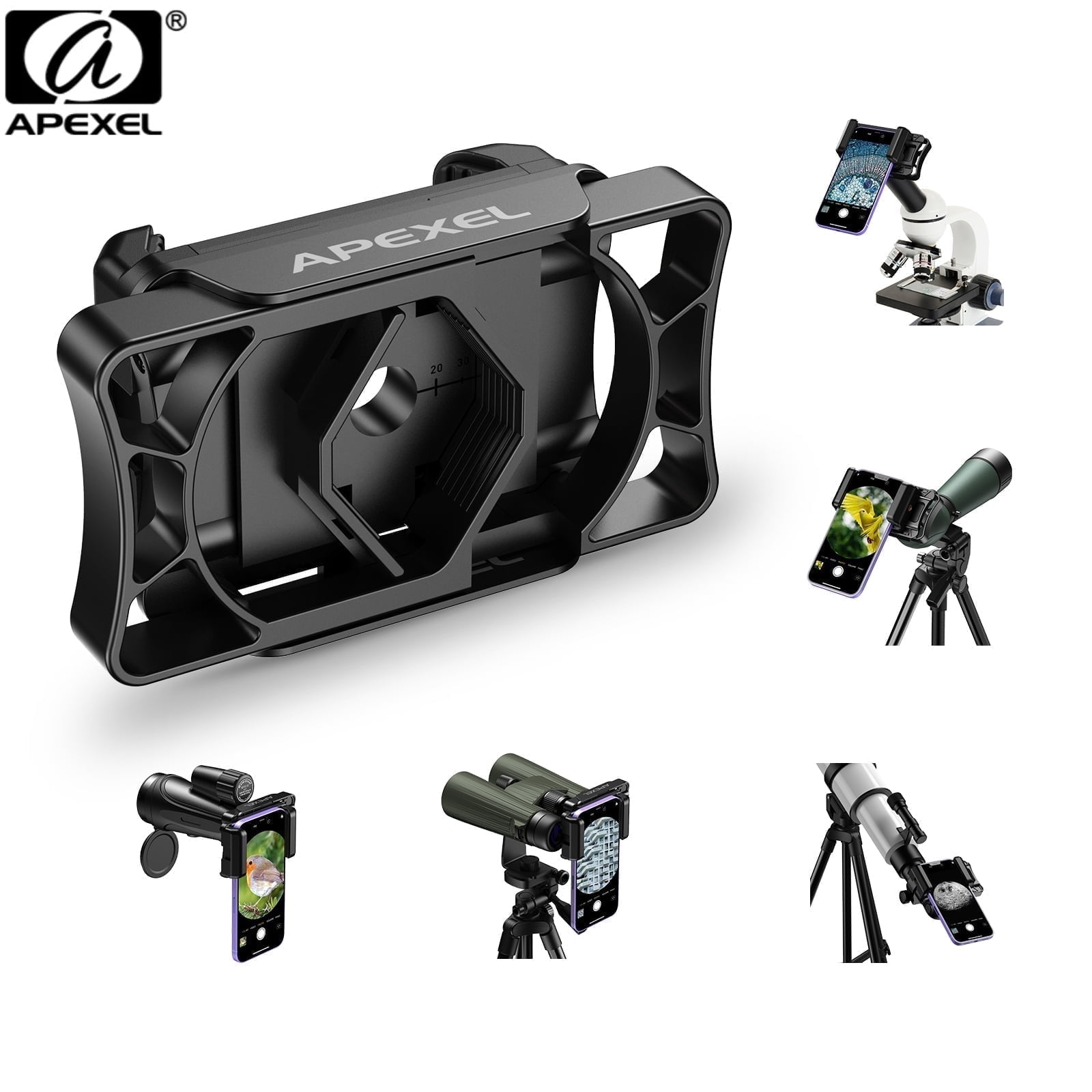 APEXEL Universal Phone Adapter for Monoculars Binoculars Mobile Phone ...
