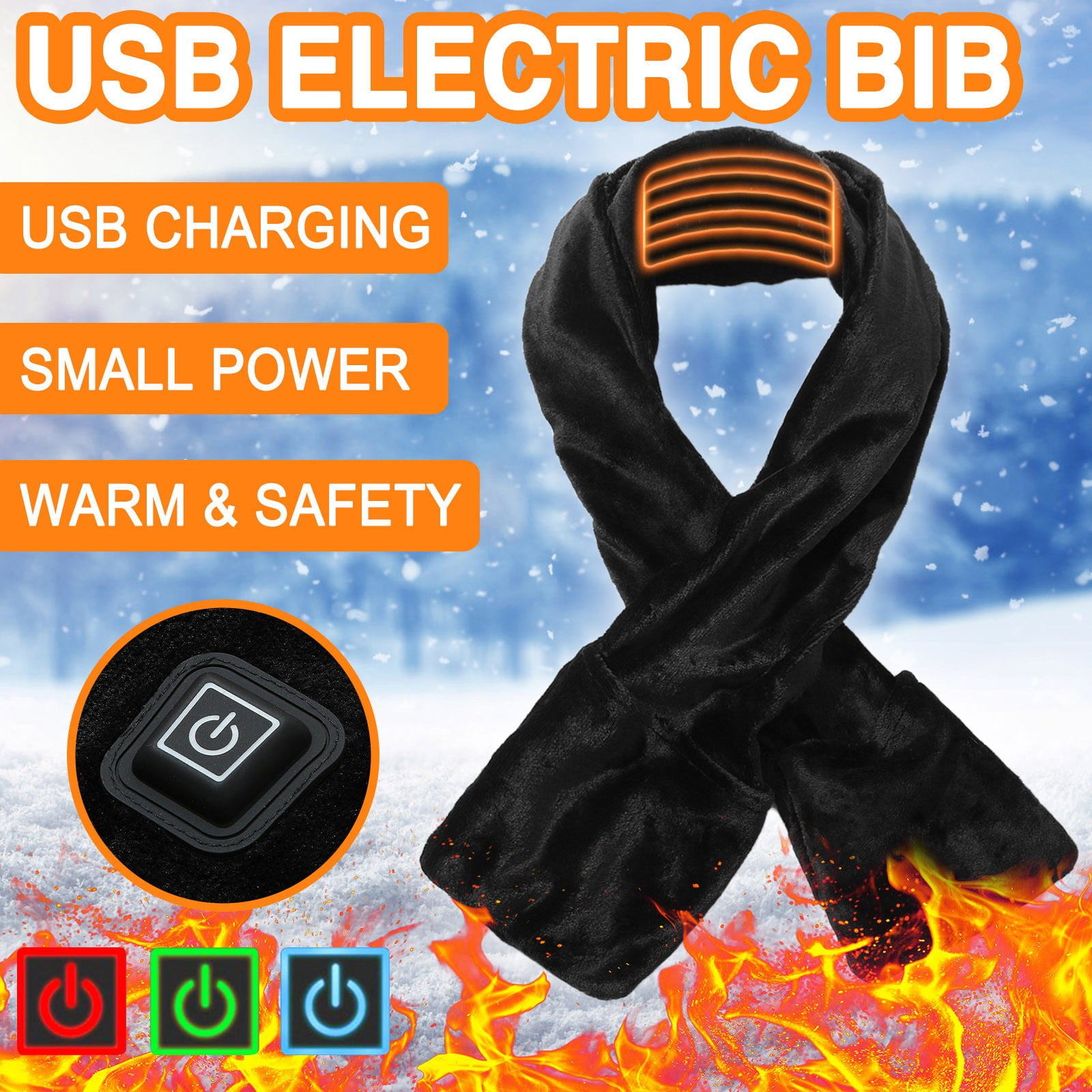 APEXFWDT Upgraded Heated Scarf for Men/Women Three Temp settings USB ...