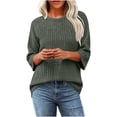 APEXFWDT 3/4 Sleeve Shirts for Women Crewneck Raglan Sleeve Tunic Tops ...