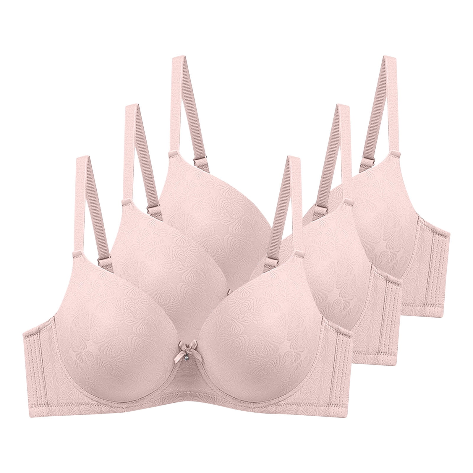 APEXFWDT 3-Pack Underwire Lift Bra Set for Women Plus Size T-Shirt Bras ...