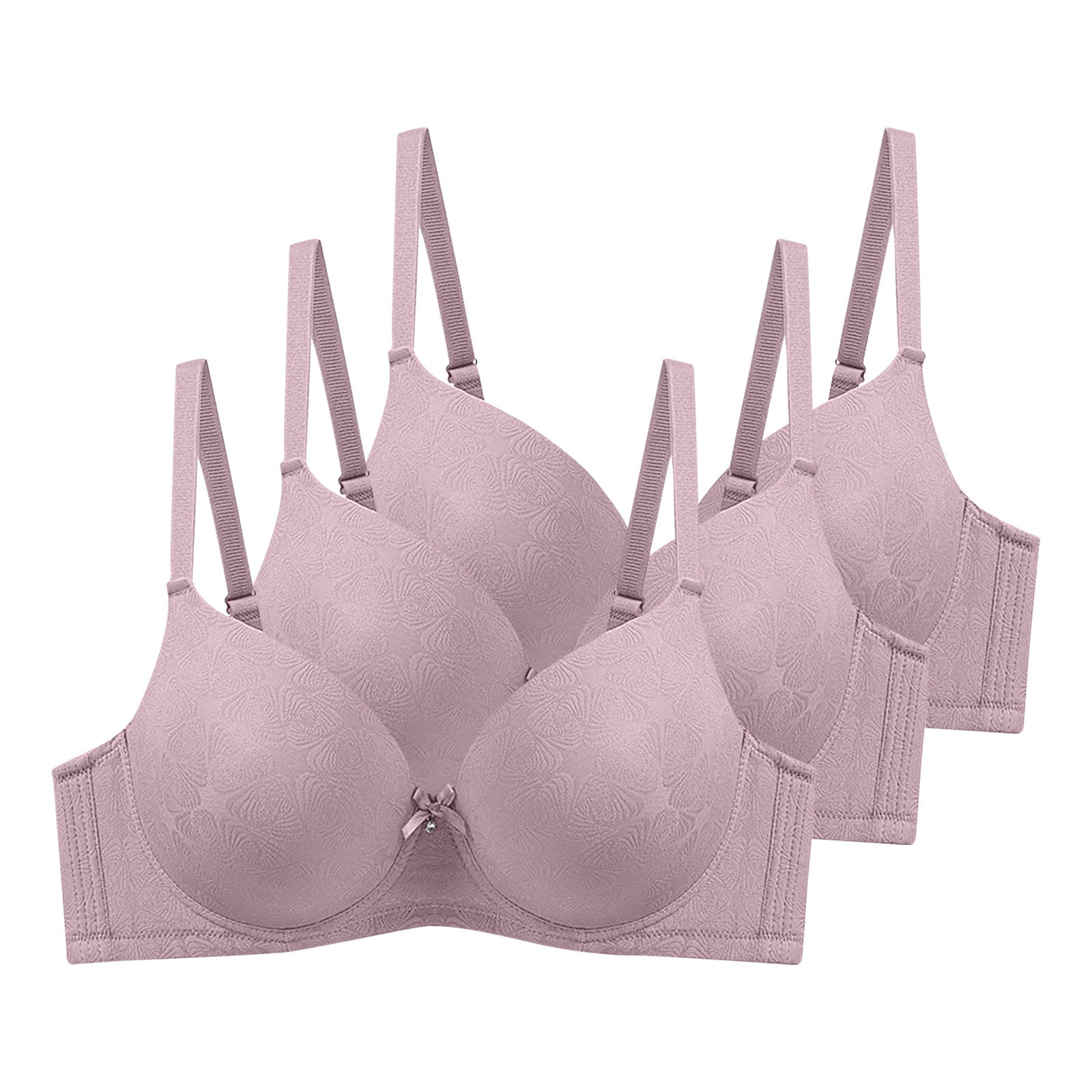 APEXFWDT 3-Pack Underwire Lift Bra Set for Women Plus Size T-Shirt Bras ...
