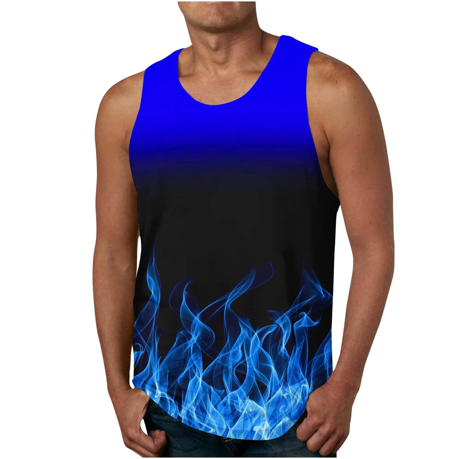 APEXFWDT Mens Graphic Tank Tops Sleeveless Workout Gym Muscle Shirts ...