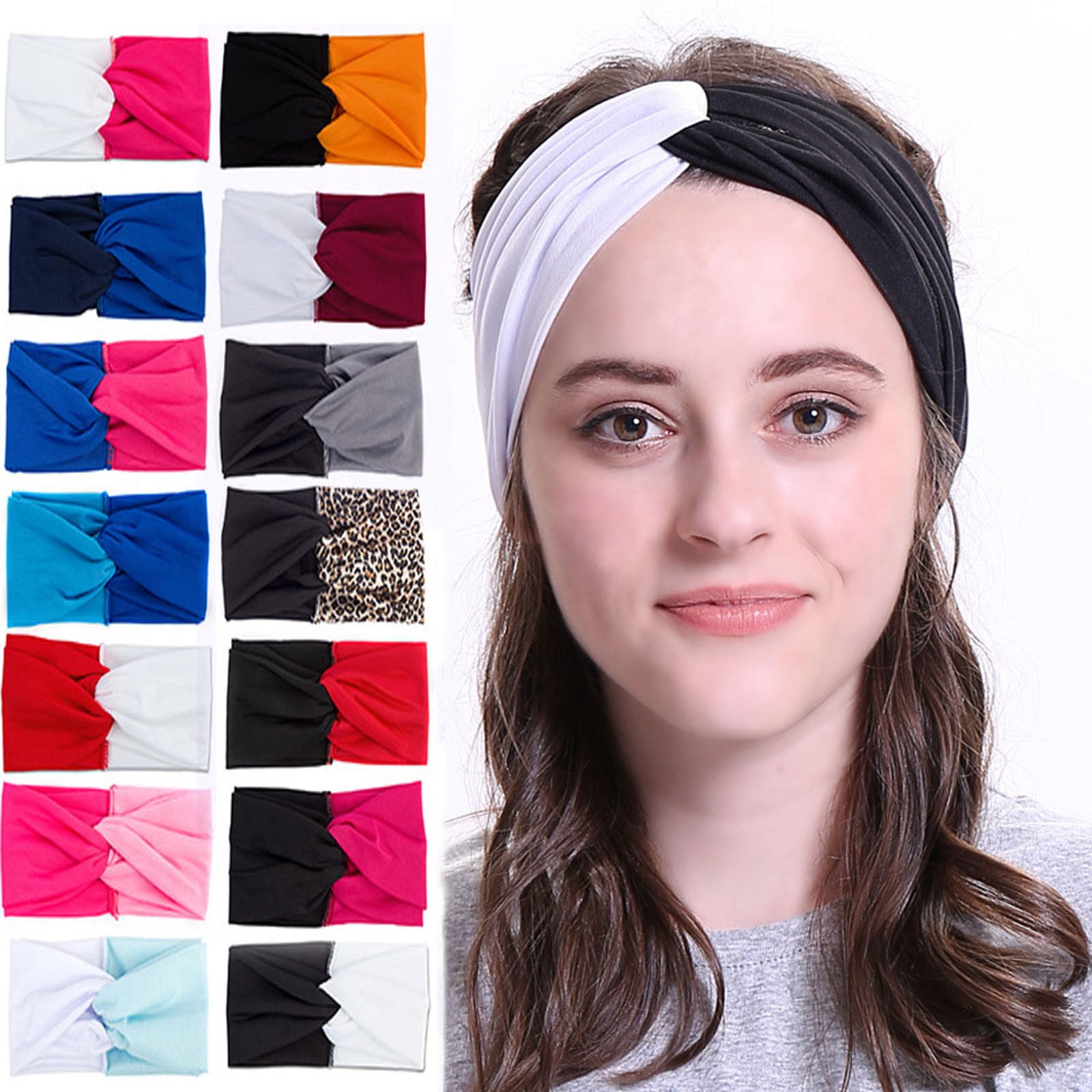 APEXFWDT Boho Headbands For Women Girl Fashion Wide Headband Yoga ...