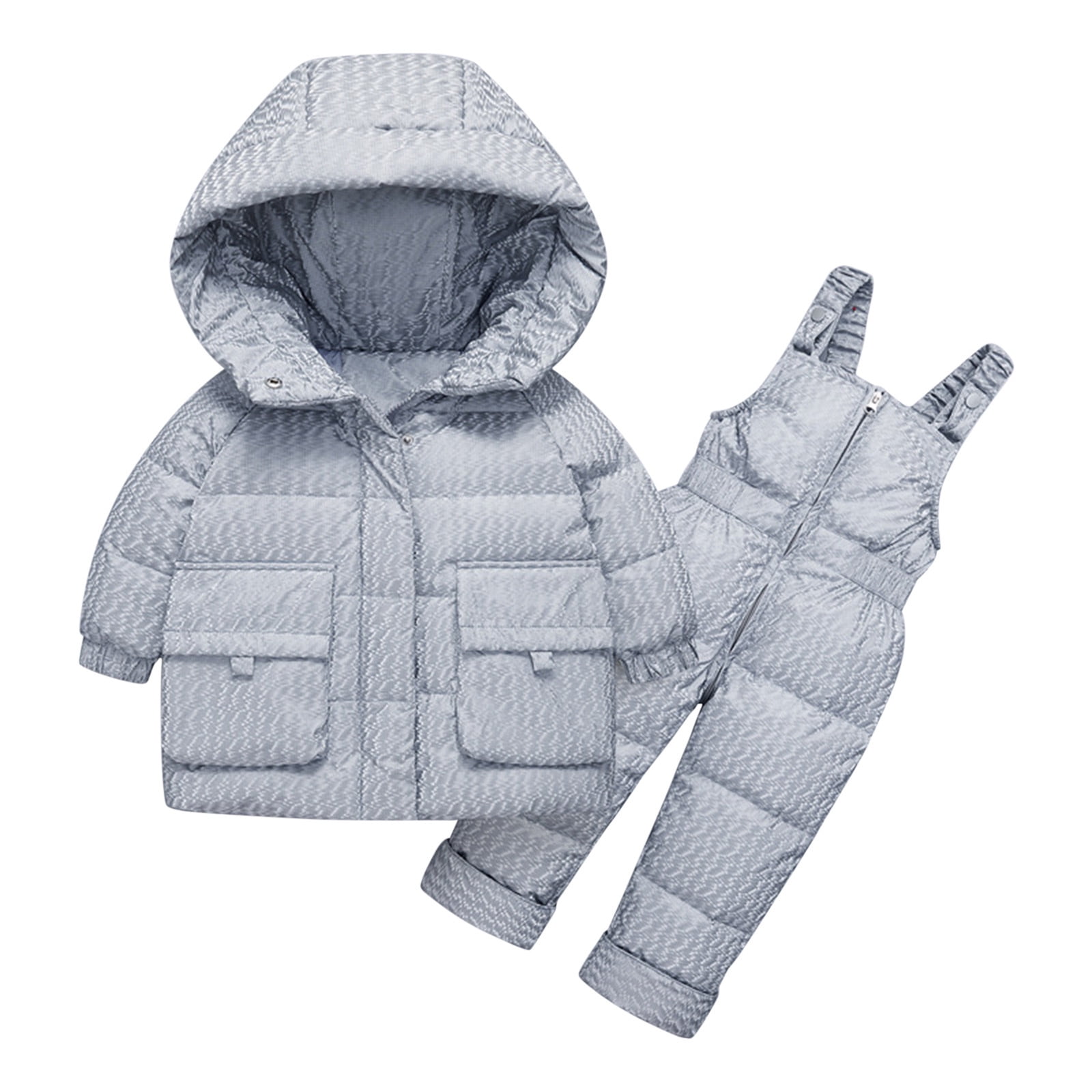 APEXFWDT Kids Toddler Winter Puffer Jacket and Snow Pants Boys Girls 2-Piece Snowsuit Skisuit ...