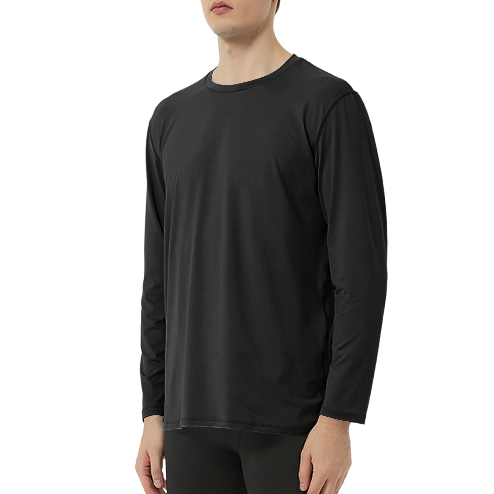APEXFWDT Lightweight Long Sleeve Shirts for Men Moisture Wicking Quick Dry Shirt Crewneck ...