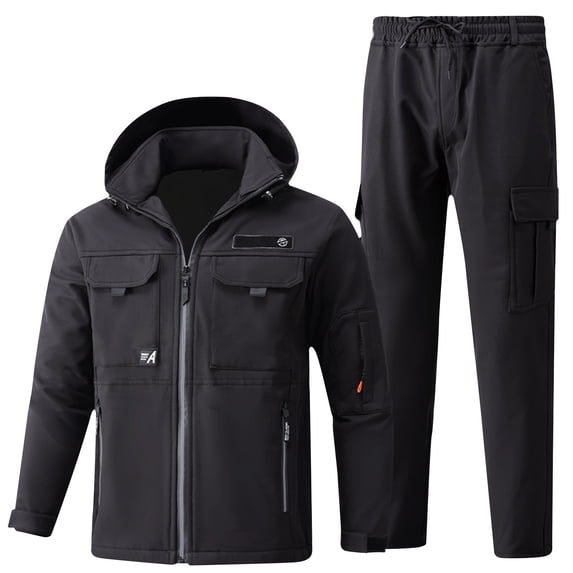 APEXFWDT Men's 2 Piece Athletic Outdoor Sets,Fleece Lined Waterproof ...