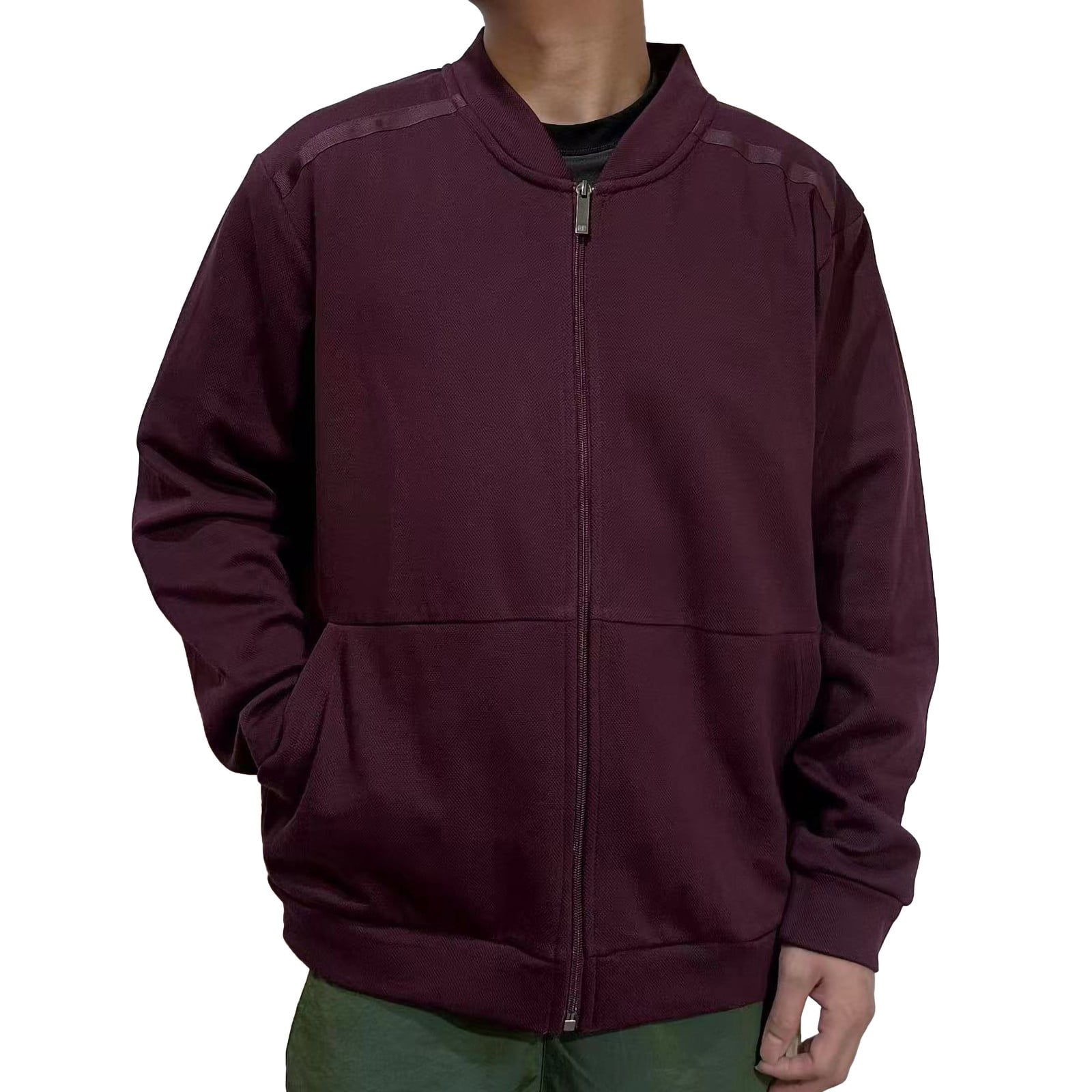 APEXFWDT Men's Big & Tall Baseball Jacket Zip-Front Oversized Sport ...