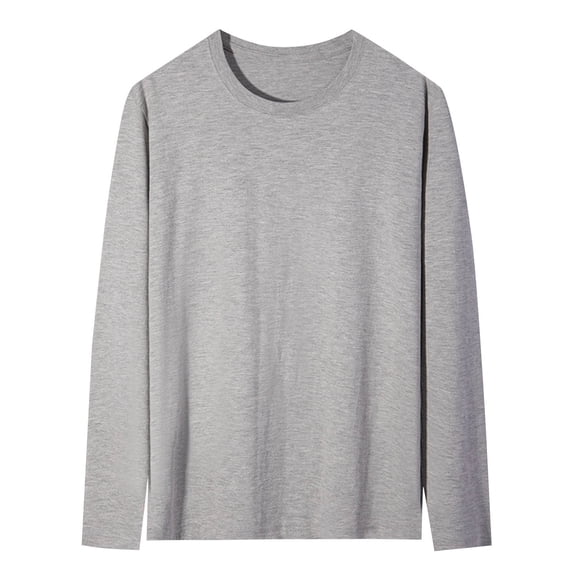 APEXFWDT Men's Big&Tall Crew Neck Cotton T-shirt Breathable Long Sleeve ...