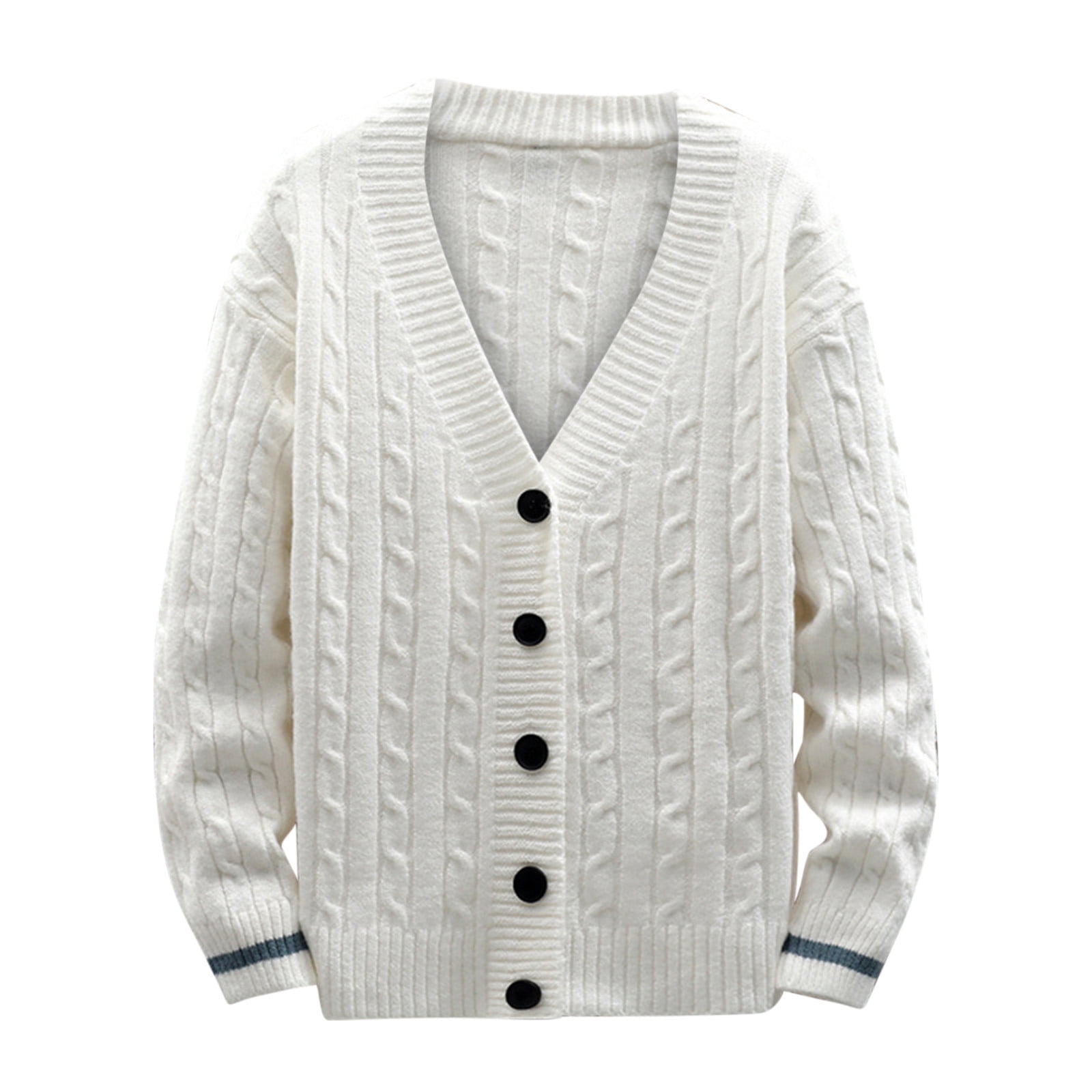 APEXFWDT Men's Cardigan Sweaters V Neck Button Down Cardigans Casual ...
