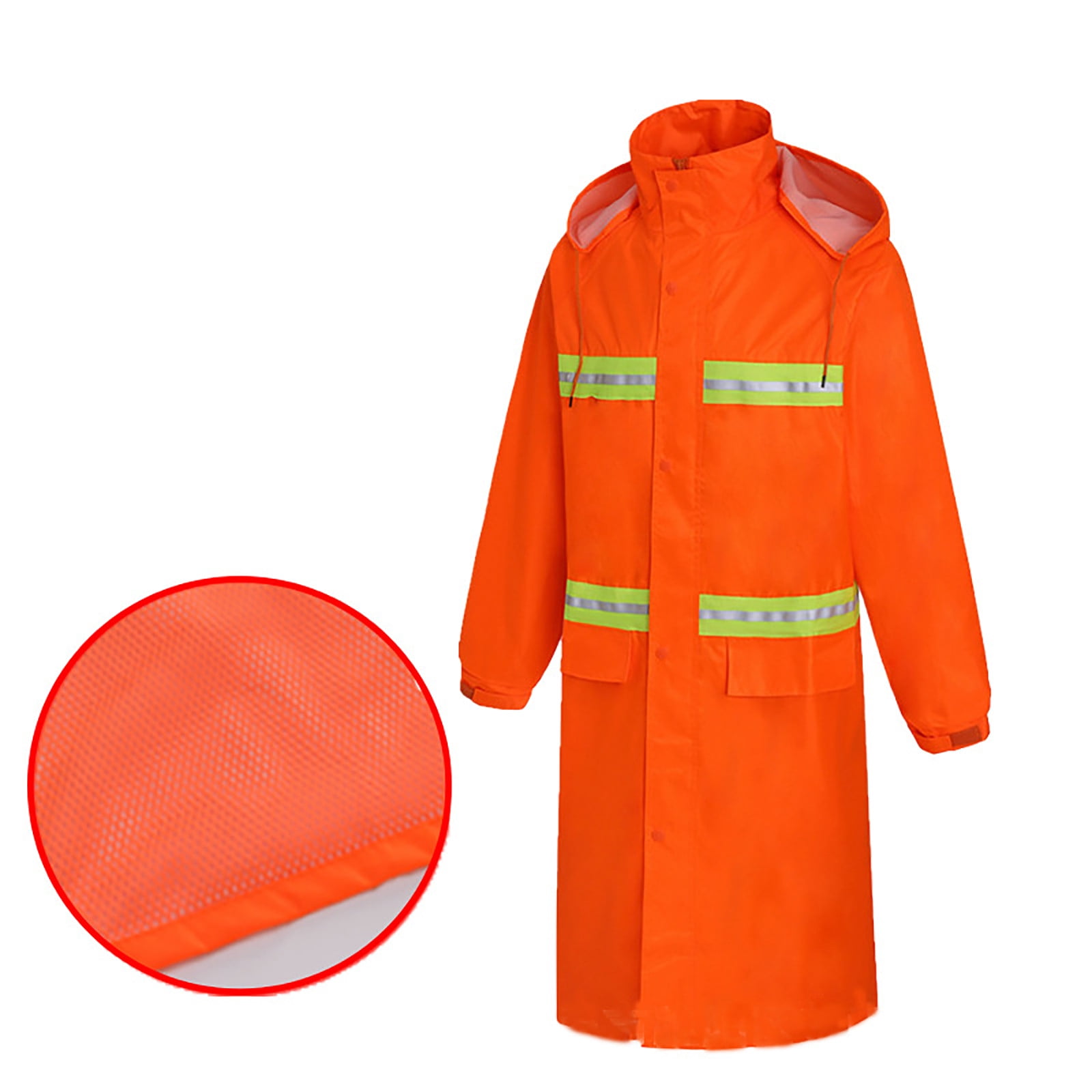 APEXFWDT Men's Classic Raincoat Waterproof Hi Vis Reflective Long Rain ...