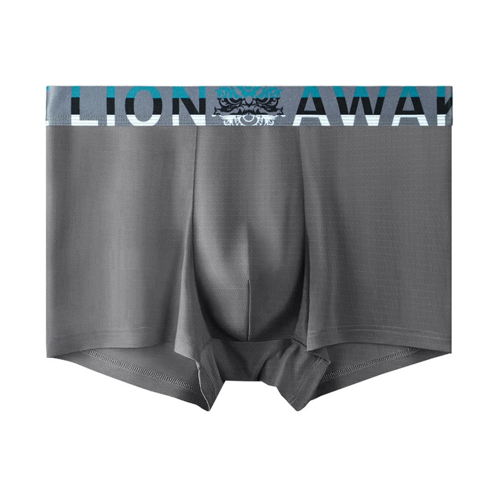 APEXFWDT Men's Cooling Underwear - Ice Silk Soft Boxer Briefs L-4XL ...