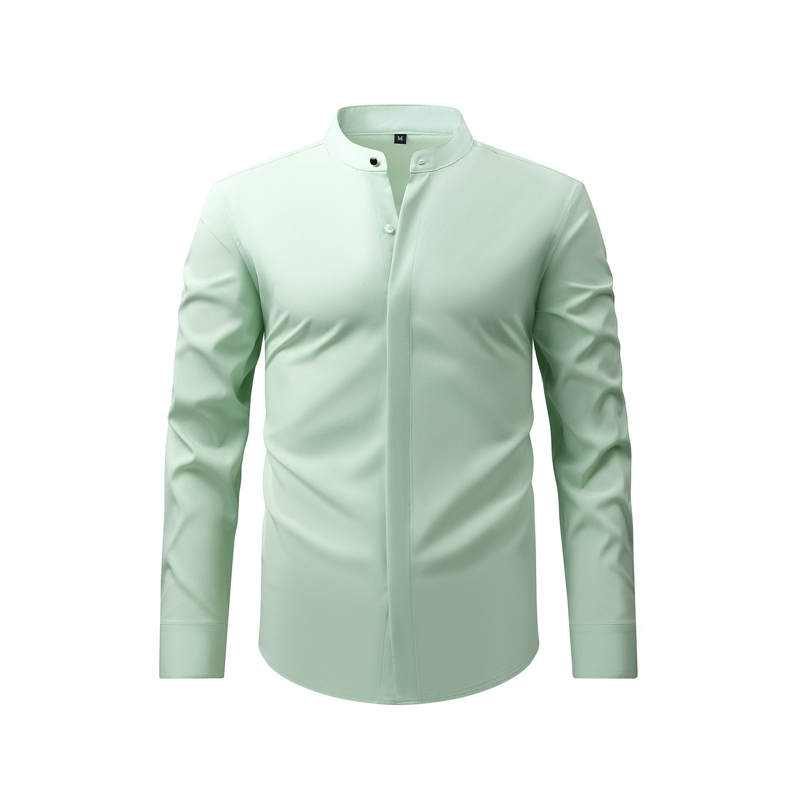 APEXFWDT Men's Dress Shirt Regular Fit Stretch Long Sleeve Business Wedding Shirts Casual Button ...