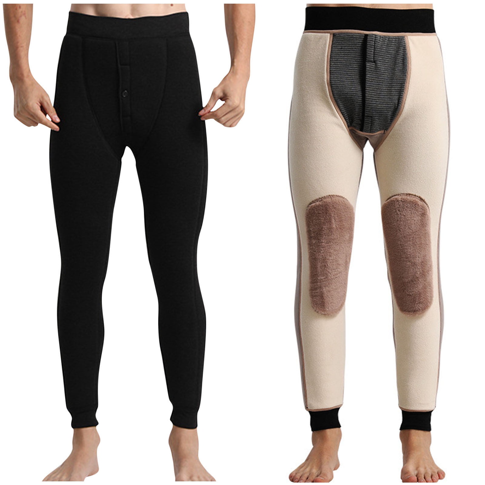 APEXFWDT Men’s Heavyweight Thermal Underwear for Cold Fleece Lined Long Johns Pants Base Layer ...