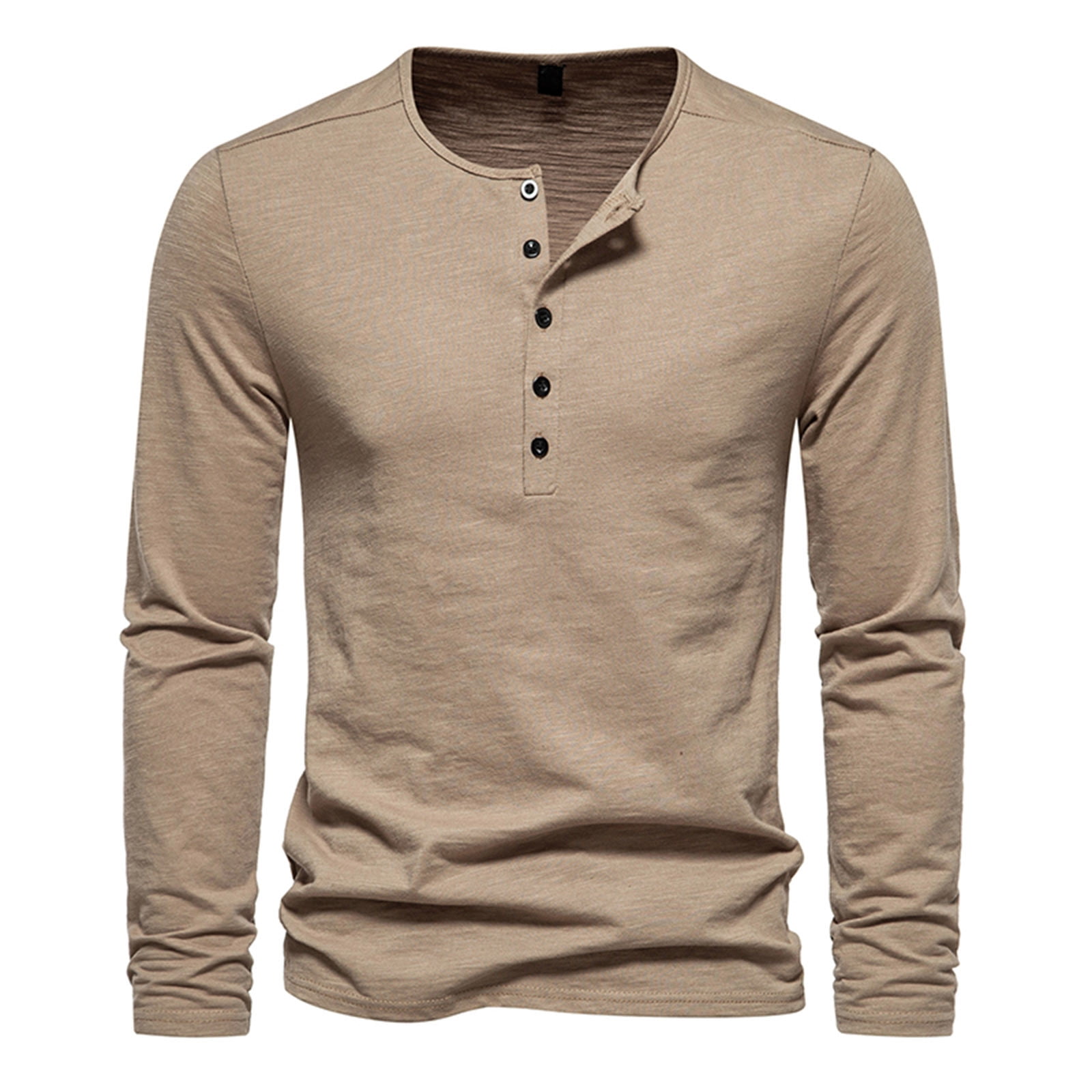APEXFWDT Men's Henley Shirts Casual Long Sleeve Lightweight Button T ...