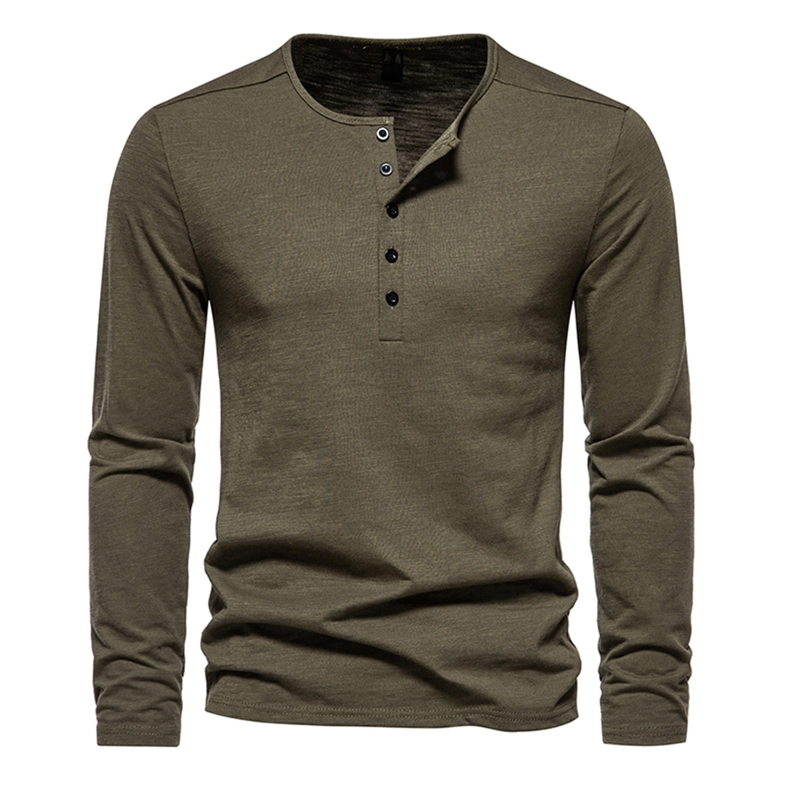 APEXFWDT Men's Henley Shirts Casual Long Sleeve Lightweight Button T ...
