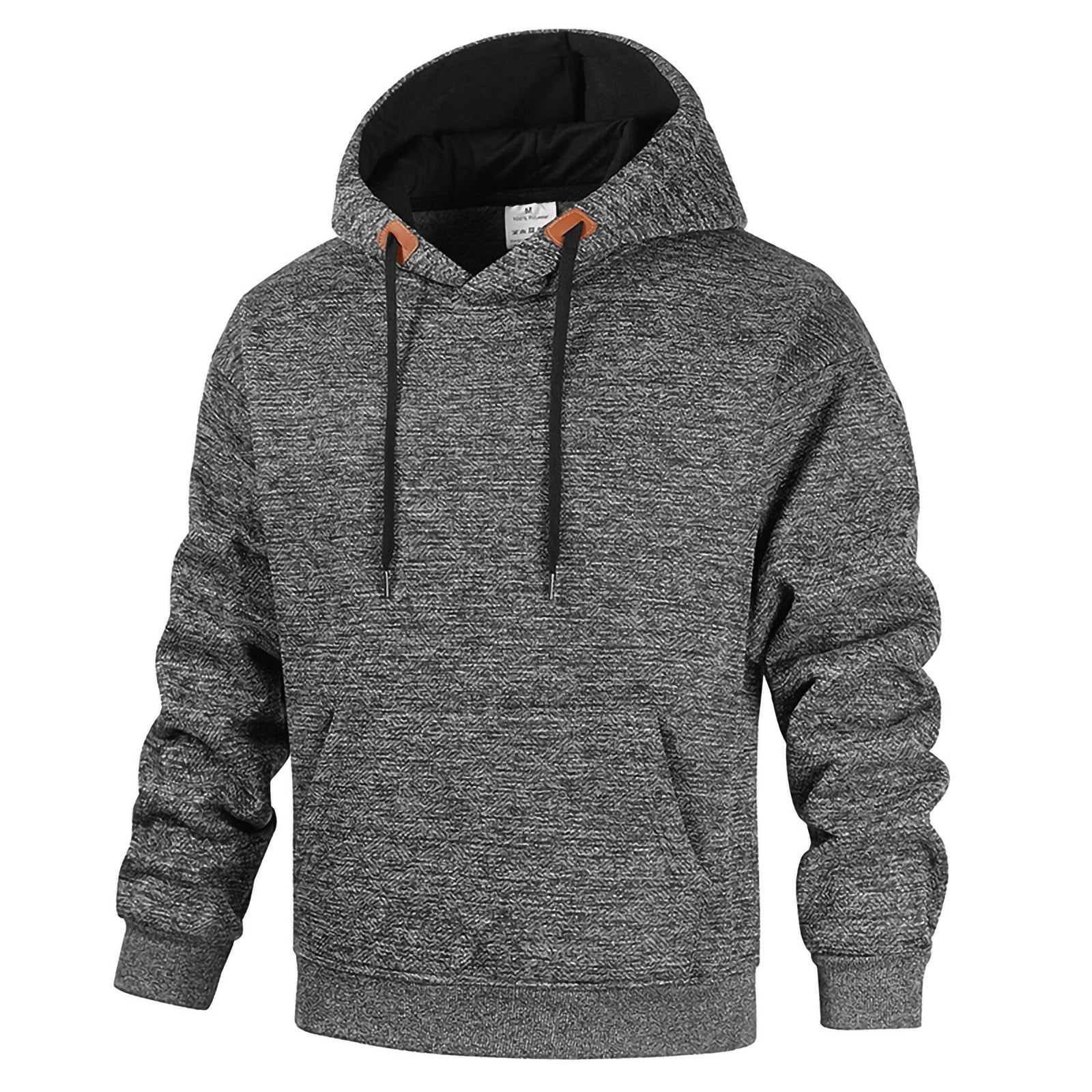 APEXFWDT Men's Knit Hoodie Long Sleeve Drawstring Warm Sweatshirt ...