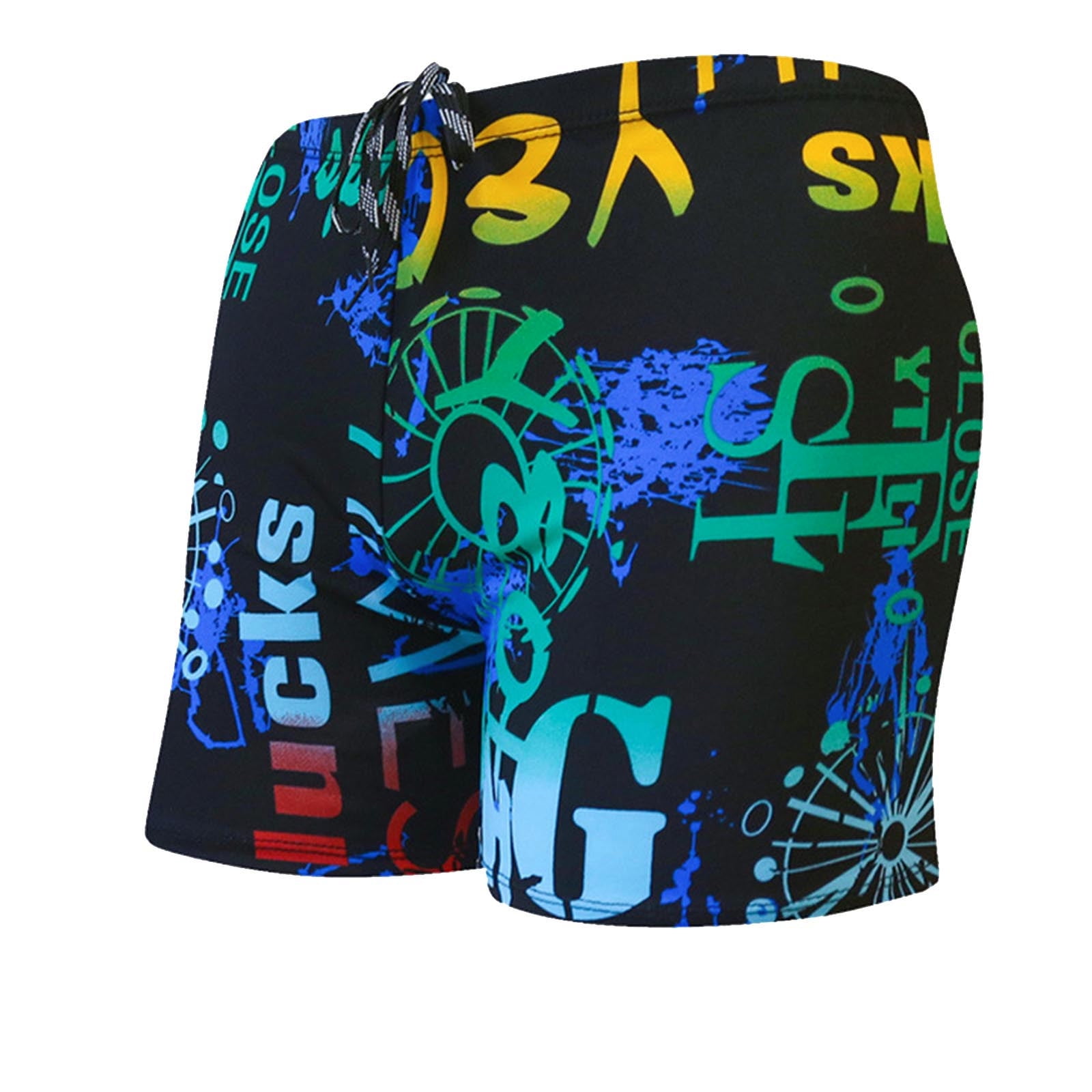 APEXFWDT Men's Square Leg Swim Briefs Printed Swimsuit Athletic ...