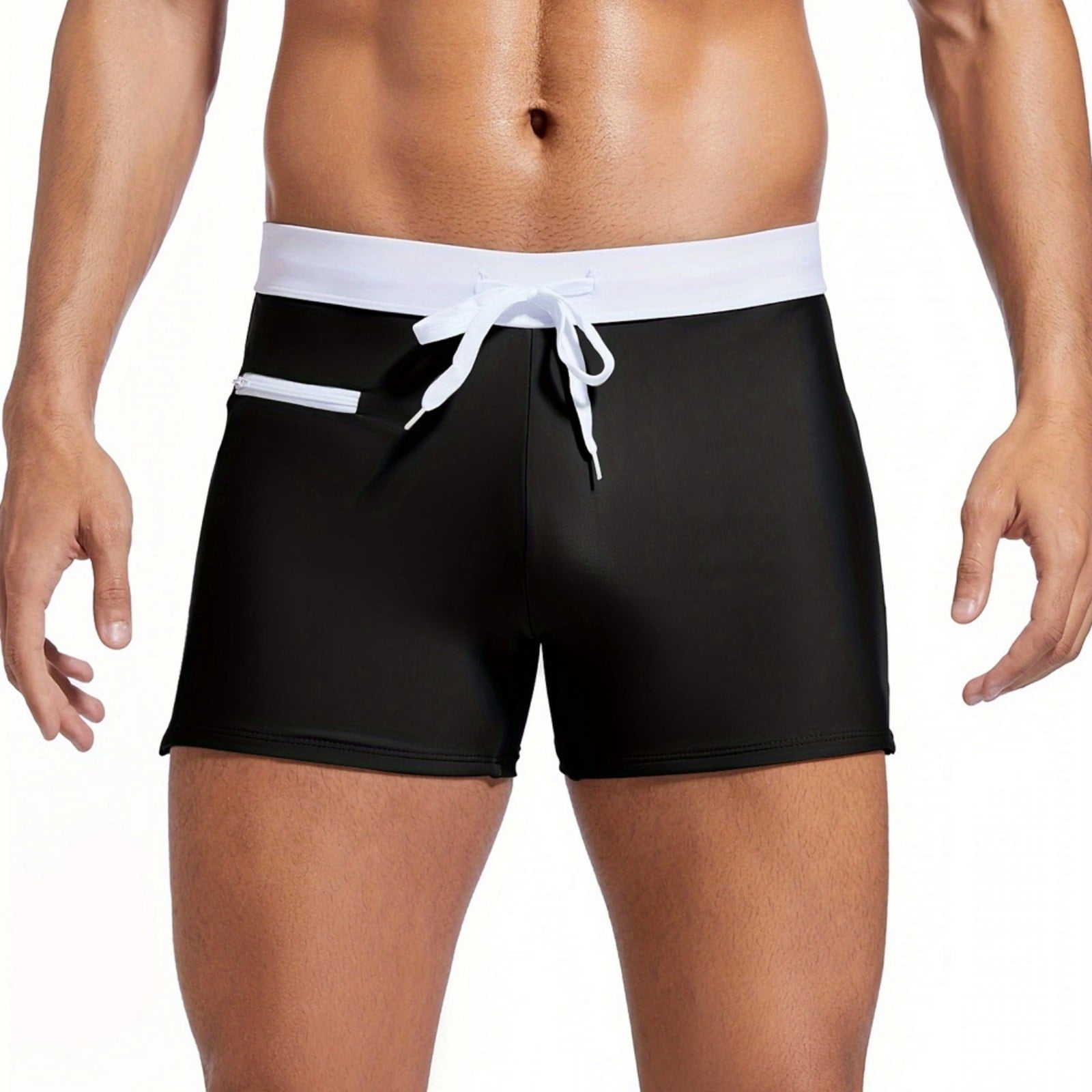 APEXFWDT Mens Swim Trunks Swimwear Bathing Suit Swim Brief Square Leg ...