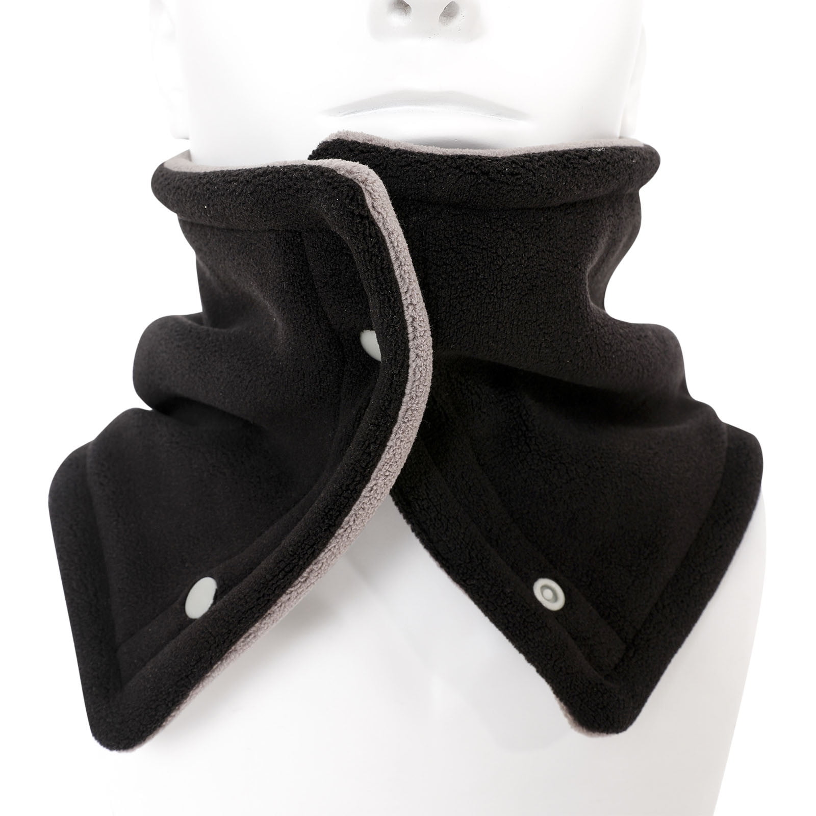 APEXFWDT Neck Warmer Winter Warm Infinity Scarf with Snap Button Fuzzy ...