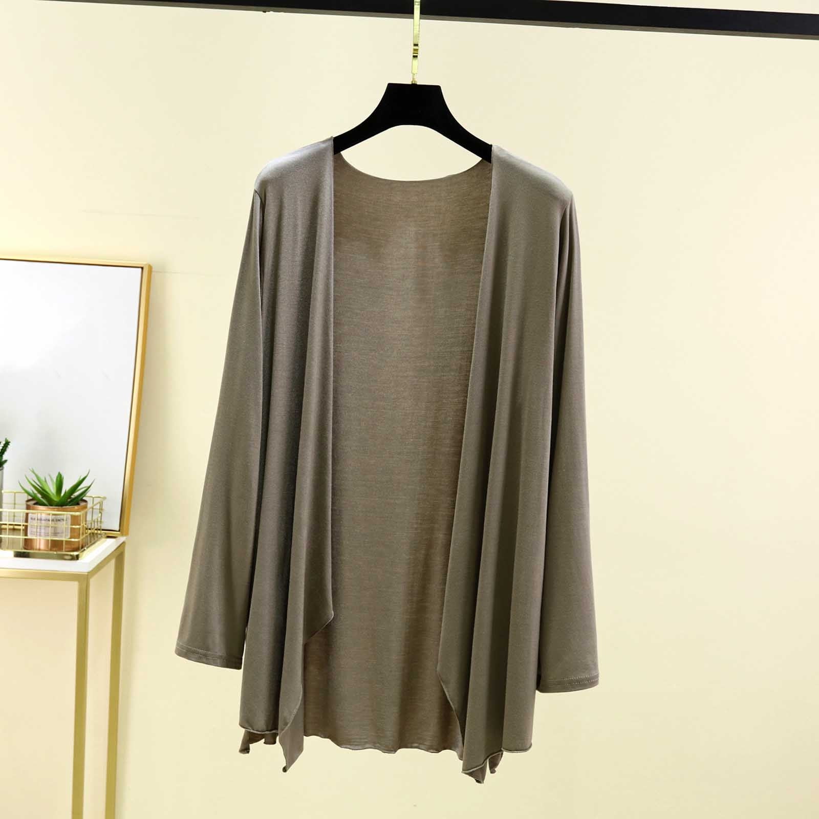 APEXFWDT Sleep Cardigan for Women Long Sleeve Sleepwear Cover Ups ...
