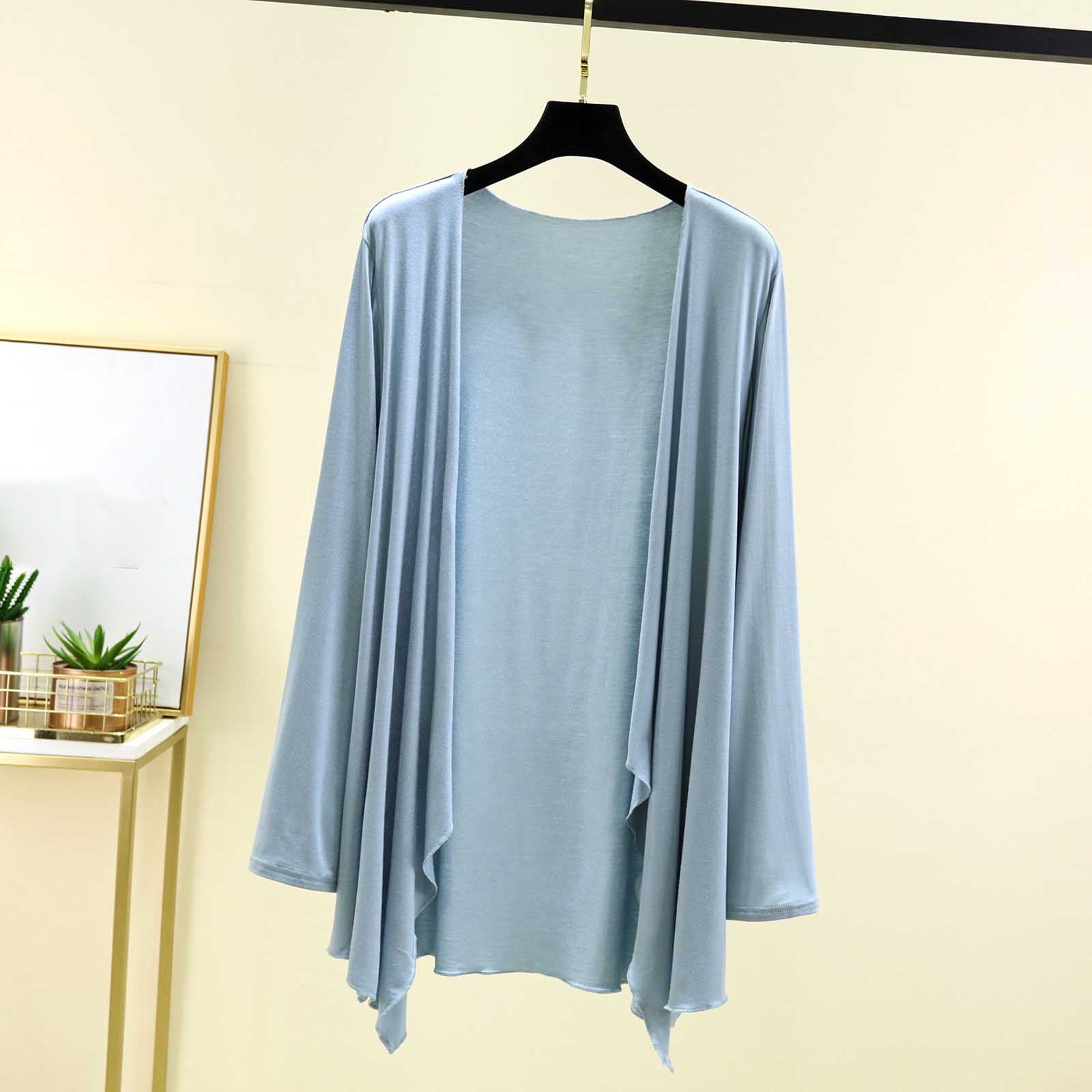 APEXFWDT Sleep Cardigan for Women Long Sleeve Sleepwear Cover Ups ...