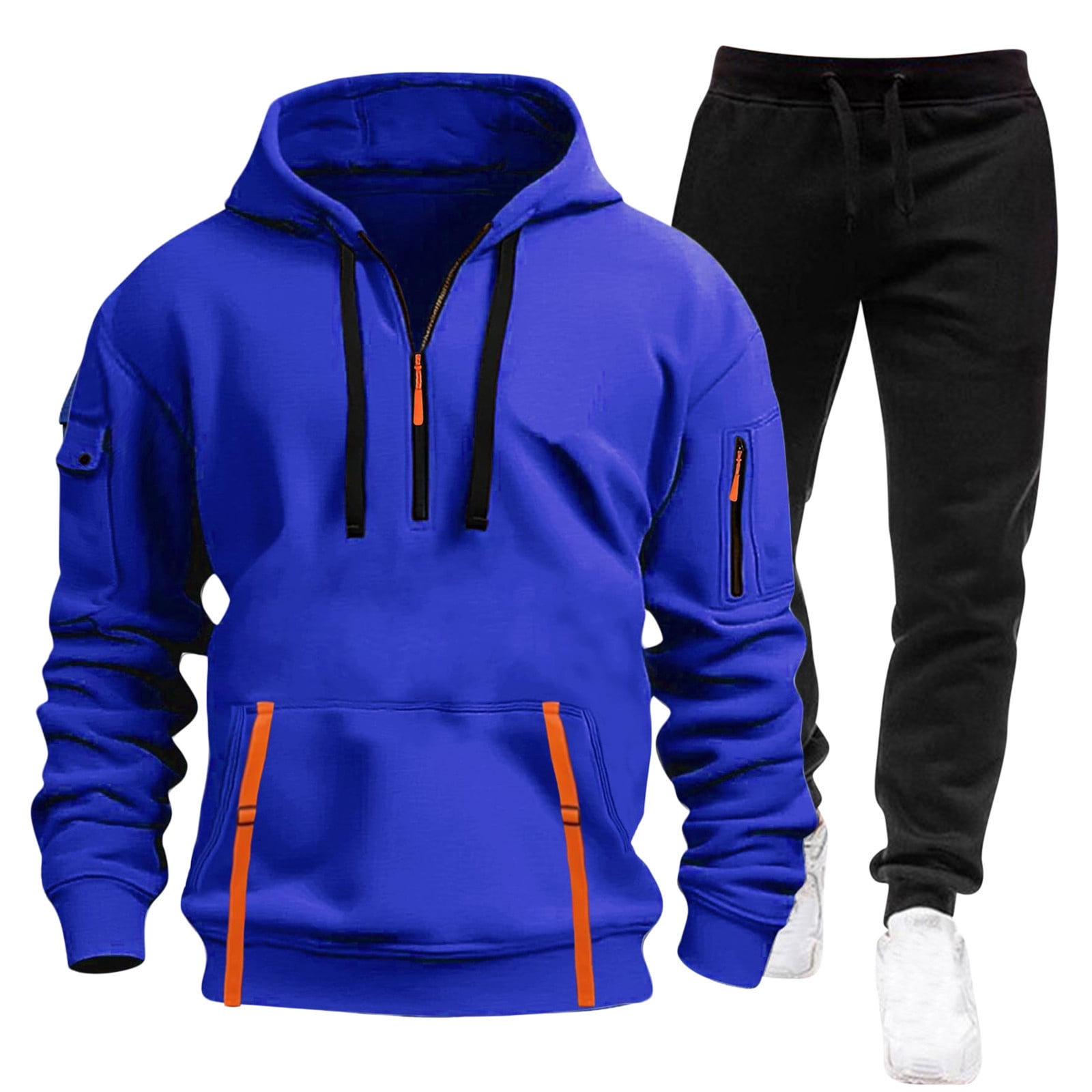 APEXFWDT Sweat Suits For Men Set 2 Pcs Hoodie Jogger Sweatsuits Long ...