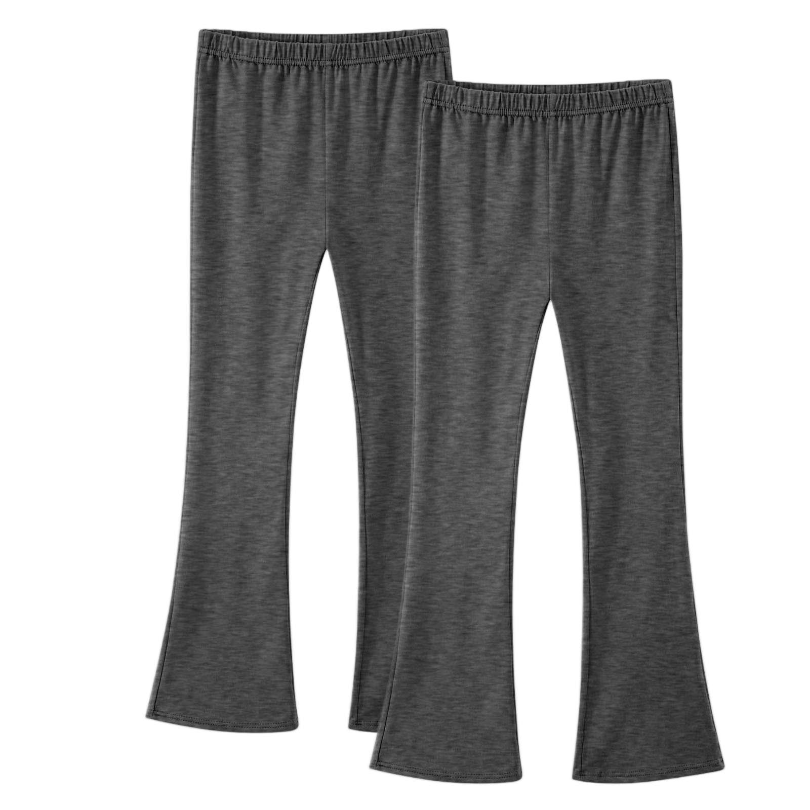 BFHHYA Tween Girls' 2PC Yoga Flare Pants Kid Elastic Waist Soft Legging ...