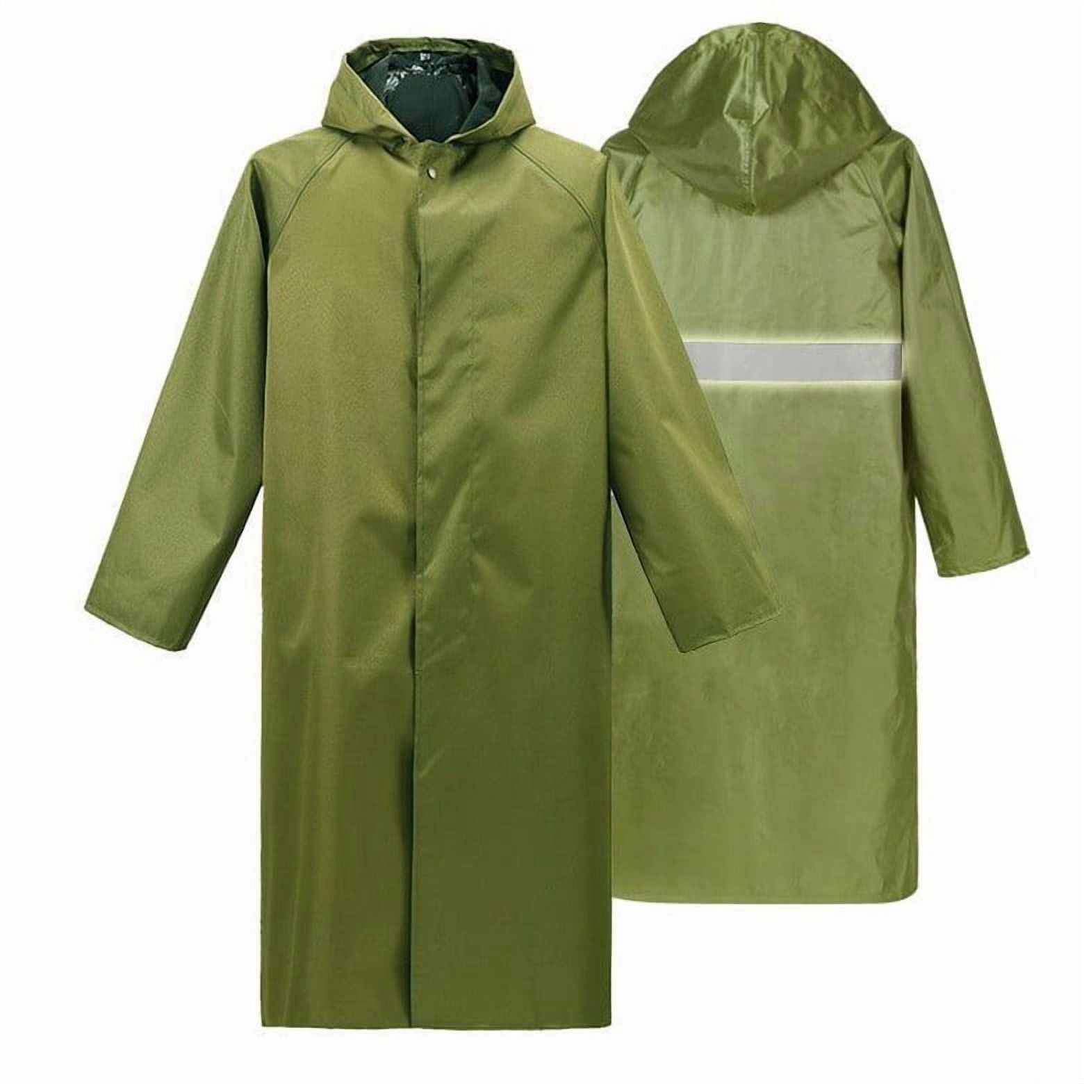 APEXFWDT Unisex Oxford Fabric Full-Length Raincoat with Hood ...