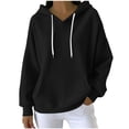APEXFWDT Waffle Knit Hoodies for Women Casual Long Sleeve Pullover ...