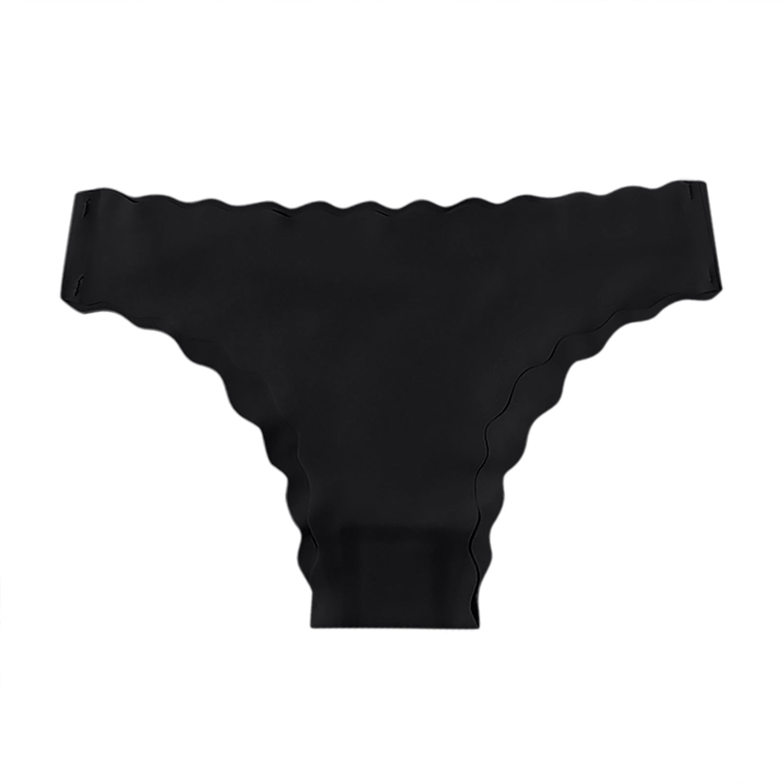 APEXFWDT Women's Bikini Cut Thong Underwear - Breathable Wave Trim ...