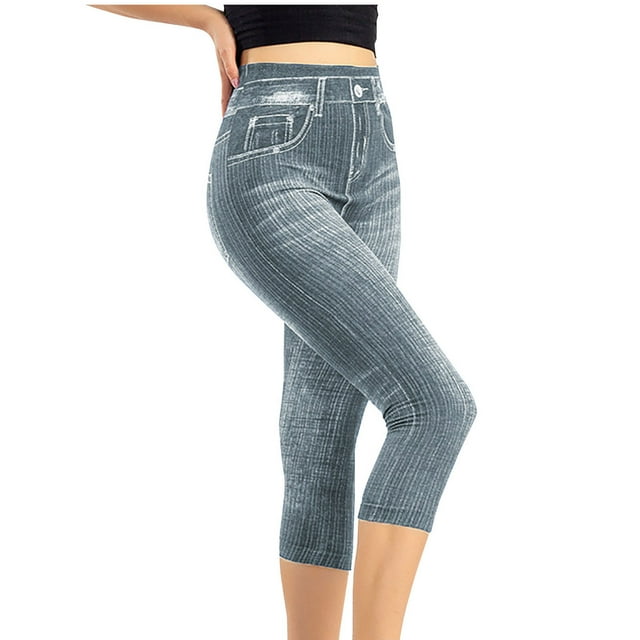 APEXFWDT Women's Butt Lifting Super Comfy Stretch Denim Capri Jeans for ...