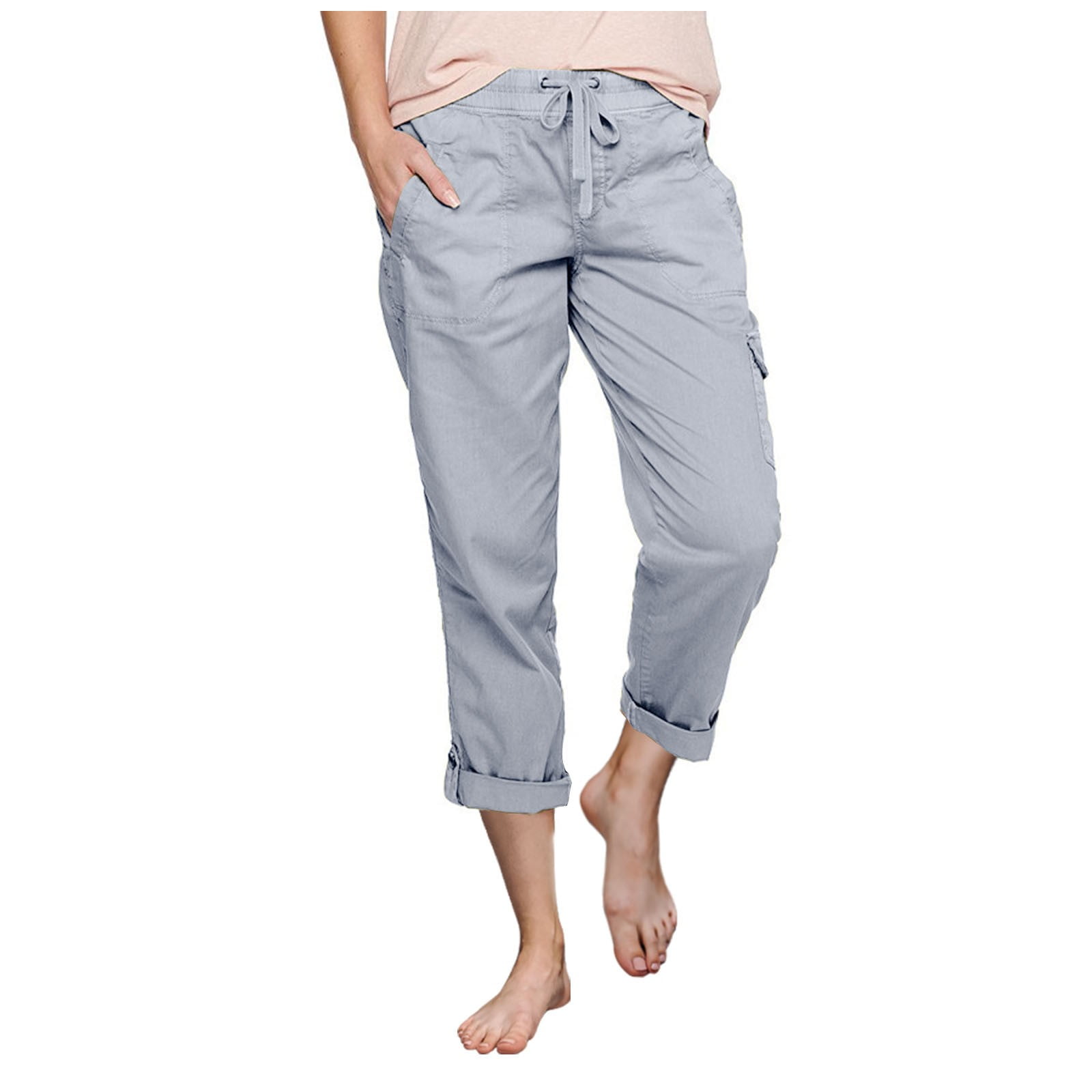 APEXFWDT Women's Cargo Capris Pants Lightweight Quick Dry Outdoor Hiking Cropped Trousers Summer ...