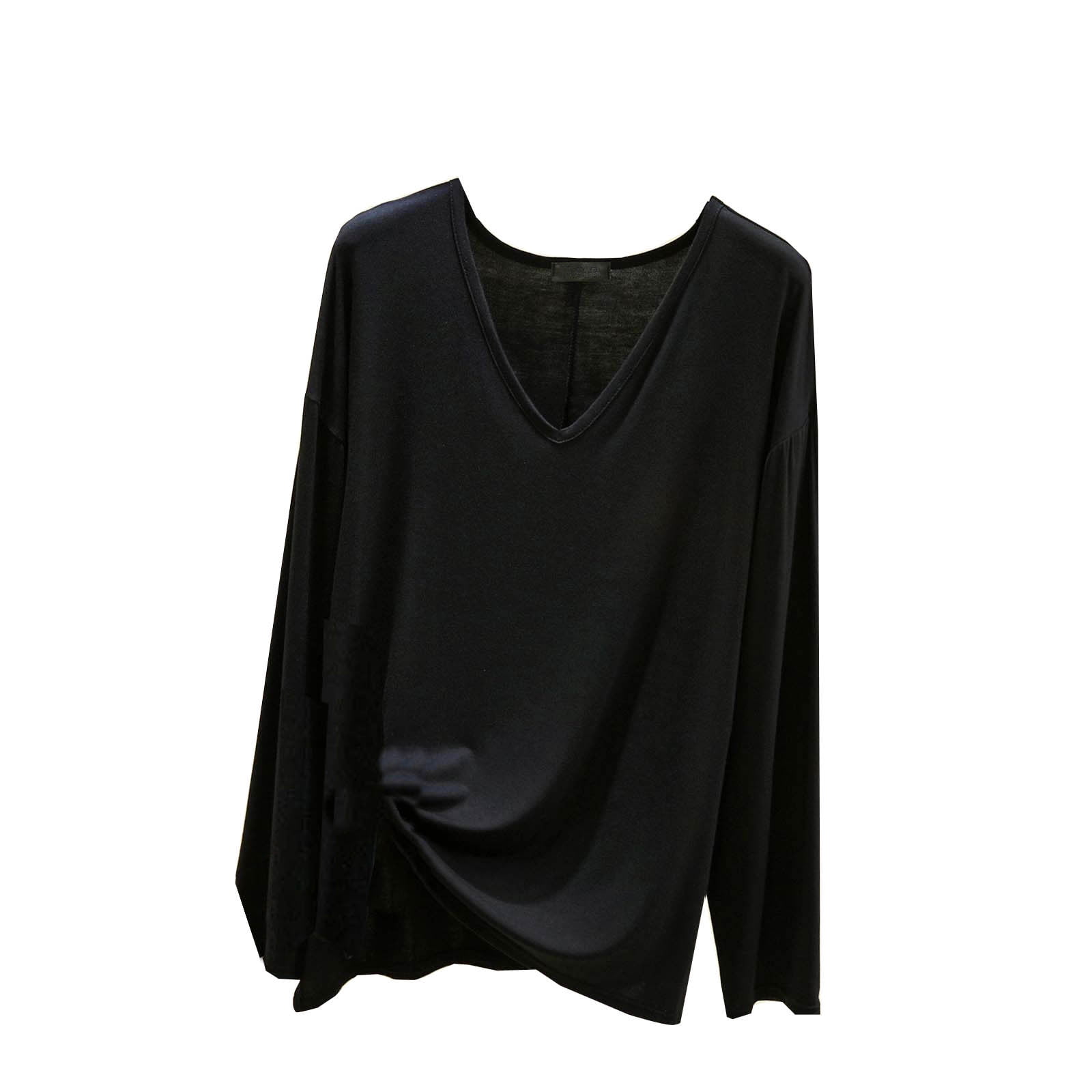 APEXFWDT Women's Long Sleeves Tunic Lounge Pajama Top Crewneck Sleep ...