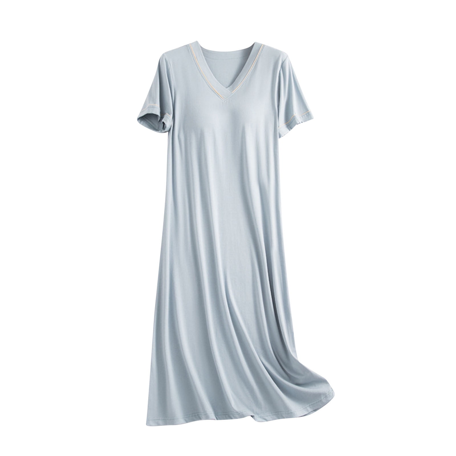 APEXFWDT Women's Short Sleeve Padded Nightie - Modal Sleep Dress with ...