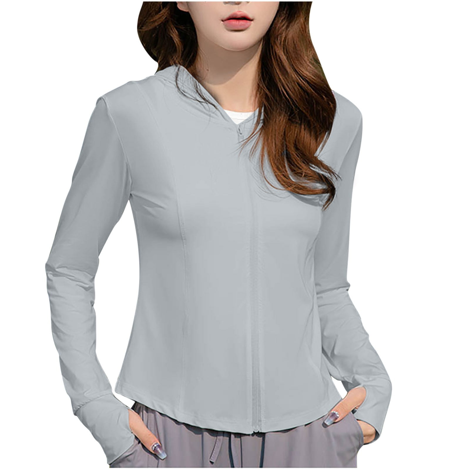 APEXFWDT Women's UPF 50+ UV Sun Protection Clothing Jackets Zip Up Lightweight Hoodie Athletic ...